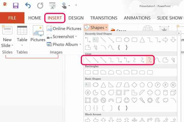 Wie verwende ich Verbindungslinien in Microsoft PowerPoint?