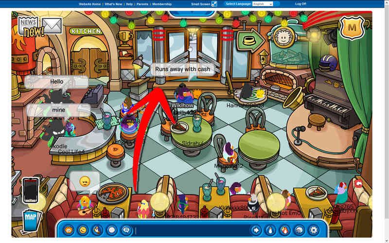 Wie ein Räuber als nicht Mitglied bei Club Penguin zu sein