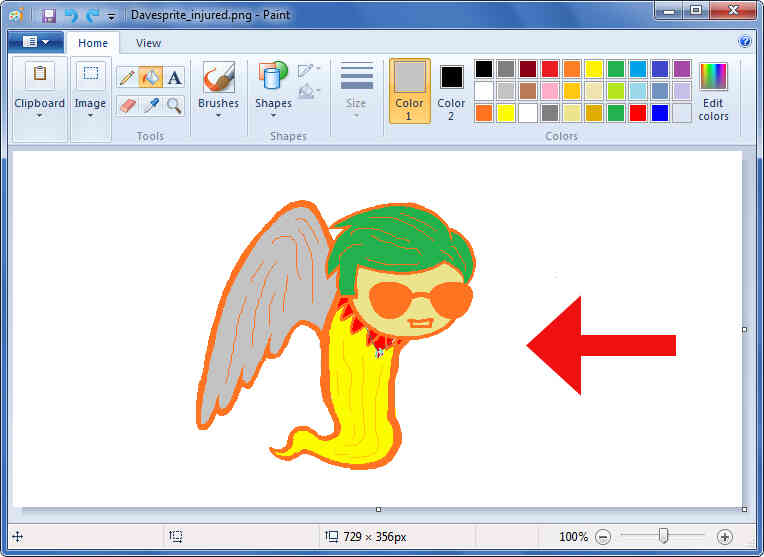 Gewusst wie: Zeichnen eines Sprites (Microsoft Paint)